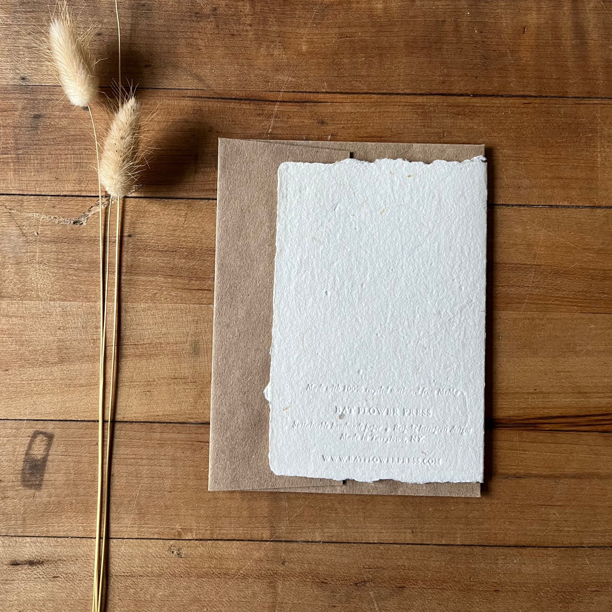 Everything handmade card – Bat Flower Press